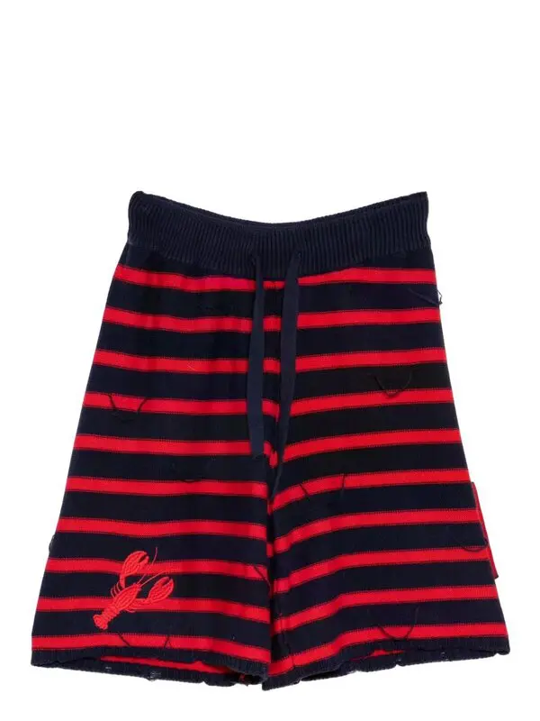 Joshua Sanders Striped Lobster Shorts - Blue