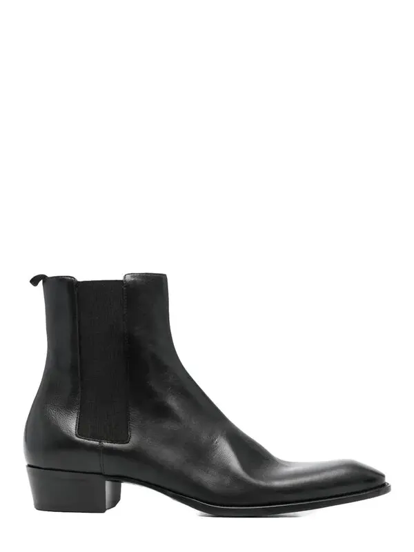 Saint Laurent Pointed-toe Chelsea Boots - Black