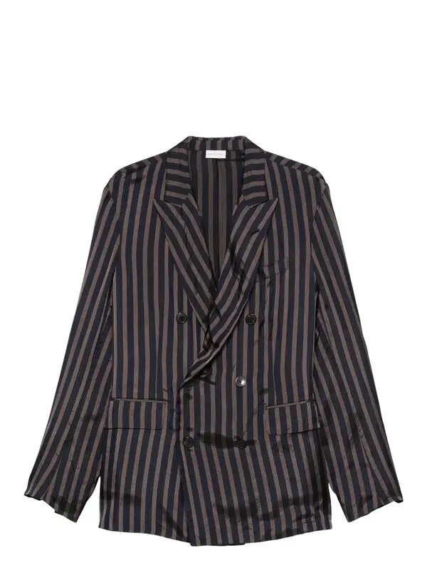 Dries Van Noten Striped Blazer - Blue