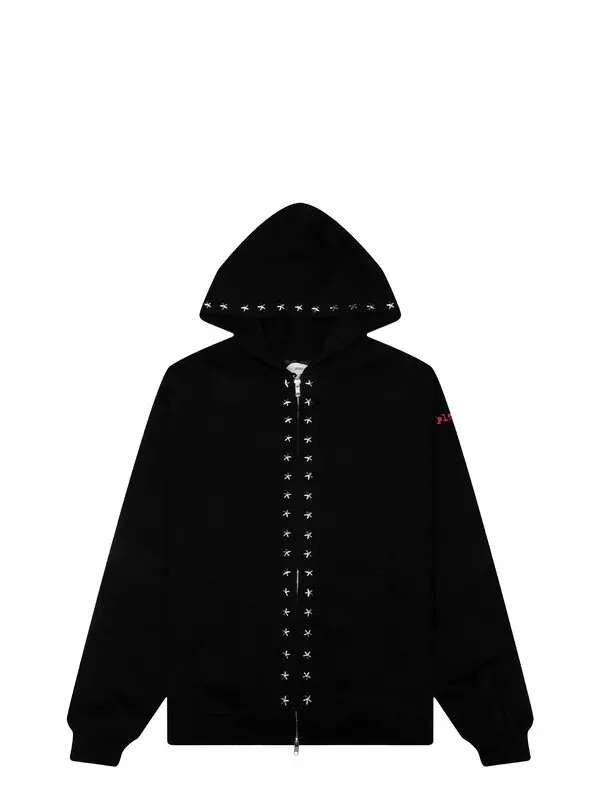 PLEASURES Dane Studded Hoodie - Black