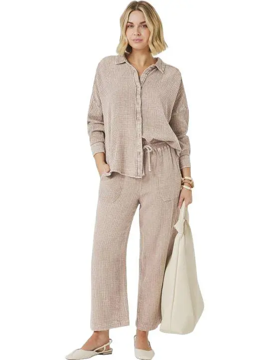 Splendid Ava Gauze Pant - Natural