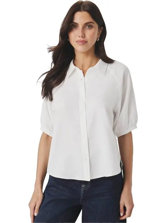 Splendid Talia Puff Sleeve Top - White