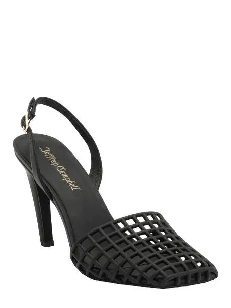 Jeffrey Campbell Aviary Slingback Jelly Pumps - Black Matte