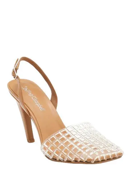 Jeffrey Campbell Aviary Slingback Jelly Pumps - Clear Natural