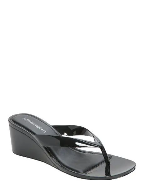 Jeffrey Campbell Gigabyte Wedge Flip Flop - Black