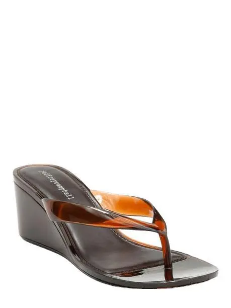 Jeffrey Campbell Gigabyte Wedge Flip Flop - Brown