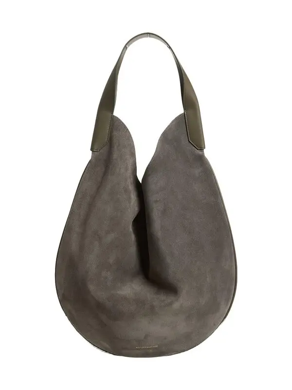 Victoria Beckham The Dia Soft Suede Hobo Bag - Pebble Grey