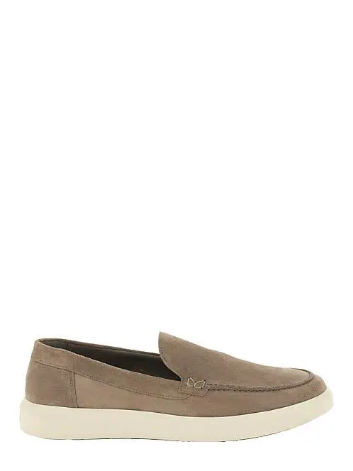 Boggi Milano Stratus Suede Leather Loafers - Beige