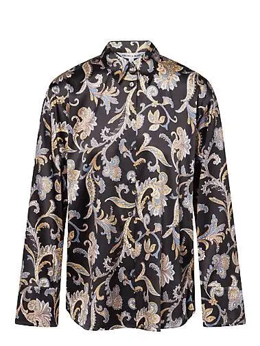 Veronica Beard Paisley-print Silk-blend Shirt - Black Multi