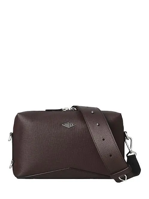 CARTIER Losange Leather Crossbody Bag - Brown