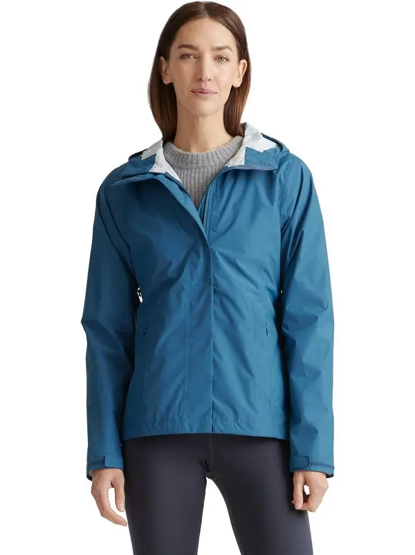 Quince Weatherproof Short Rain Jacket - Ink Blue