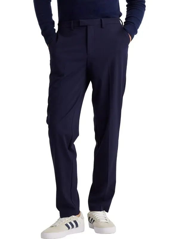 Quince Performance Stretch Slim Fit Dress Pants - Navy