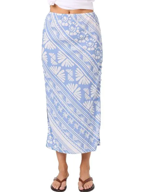 O'Neill Abstract Print Midi Skirt - Azurine