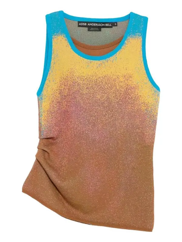 Andersson Bell Airbrush Asymmetrical Tank Top - Brown