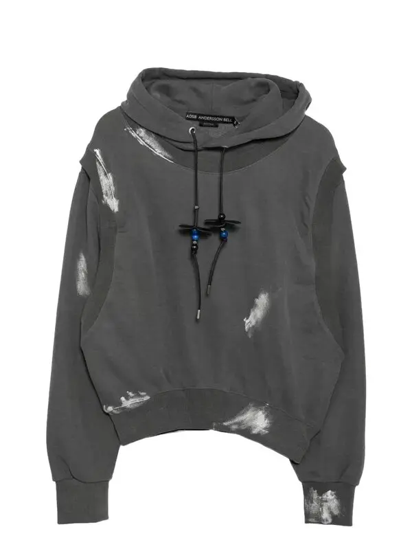 Andersson Bell Metallic Painted Hoodie - Grey
