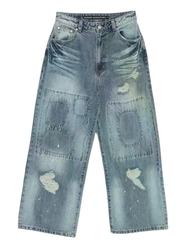 Andersson Bell Patchwork Distressed Jeans - Blue