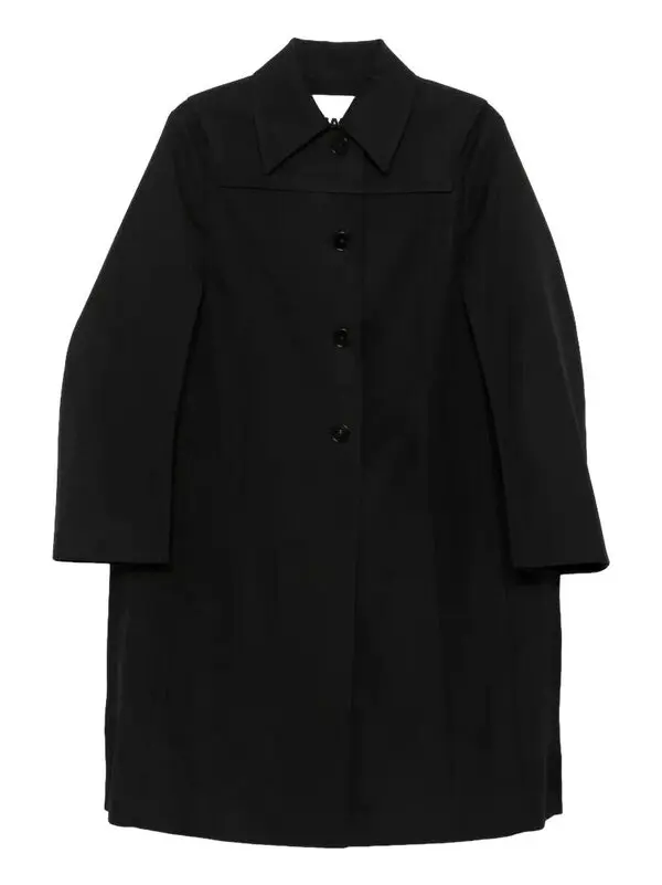 JIL SANDER Buttoned Coat - Black