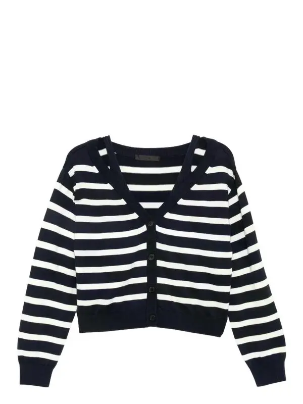 YCH Striped Cardigan - Blue