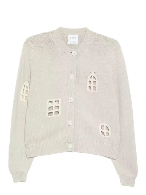 BARRIE Openwork Motif Cardigan - Neutrals
