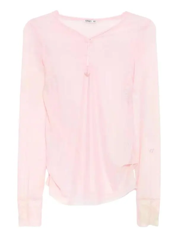 OPEN YY Mesh Hooked T-shirt - Pink