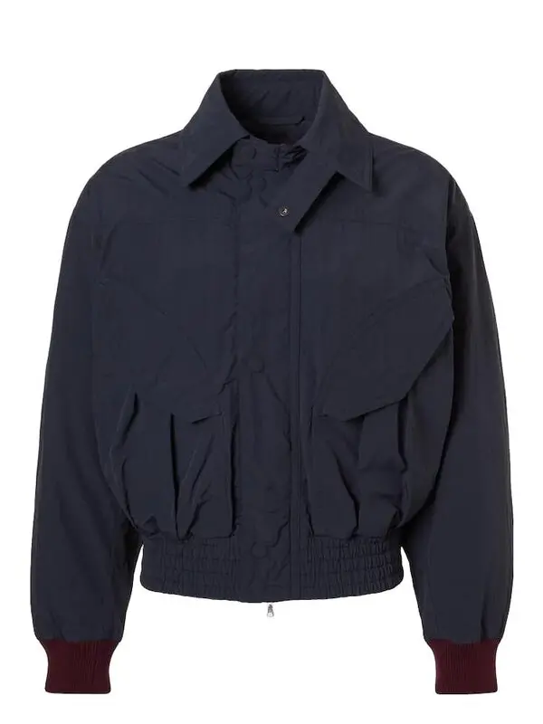 Dries Van Noten Jersey Blouson Jacket - Blue