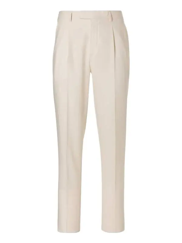 Zegna Straight Linen Pants - White