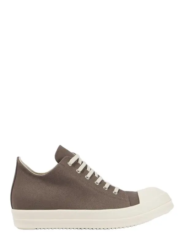 Rick Owens Temple Denim Low-top Sneakers - Grey