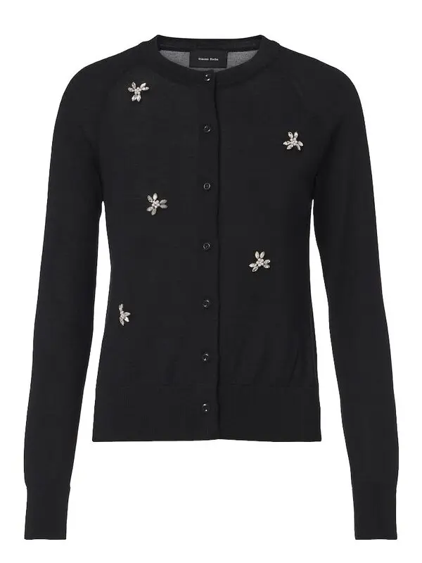 Simone Rocha Embellished Cardigan - Black