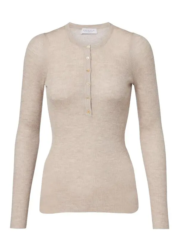 Gabriela Hearst Julian Henley Shirt - Beige