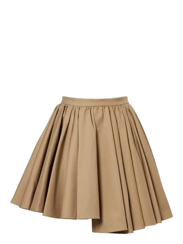 SELF-PORTRAIT Gathered Miniskirt - Beige