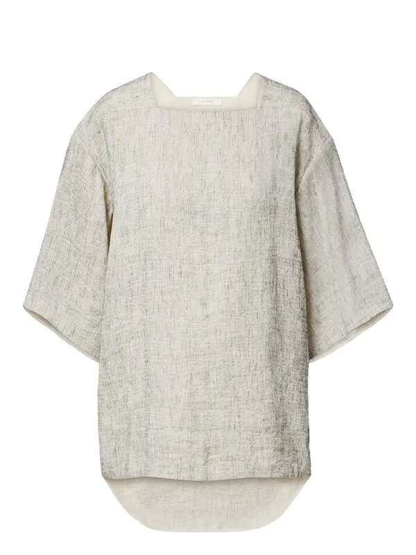 THE ROW Hamza Linen And Silk Top - White