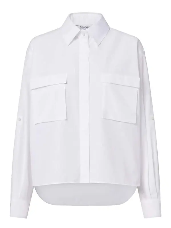 Max Mara Tenue Cotton Poplin Shirt - White