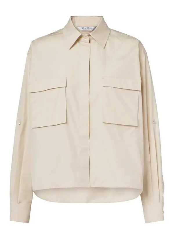 Max Mara Tenue Cotton Poplin Shirt - Beige