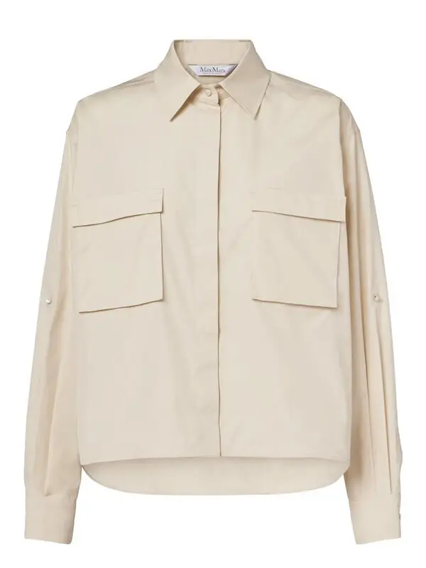Max Mara Tenue Cotton Poplin Shirt - Beige
