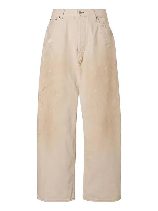 Acne Studios 2023 Distressed Wide-leg Jeans - White