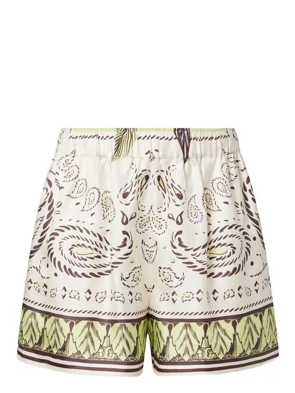 Tory Burch Printed Silk Shorts - Multicoloured