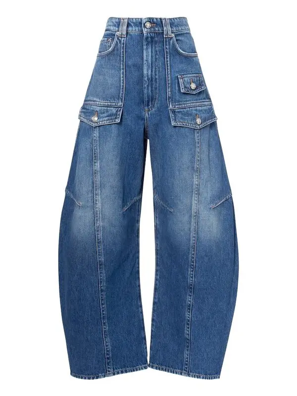 Sportmax Violino Barrel-leg Jeans - Blue