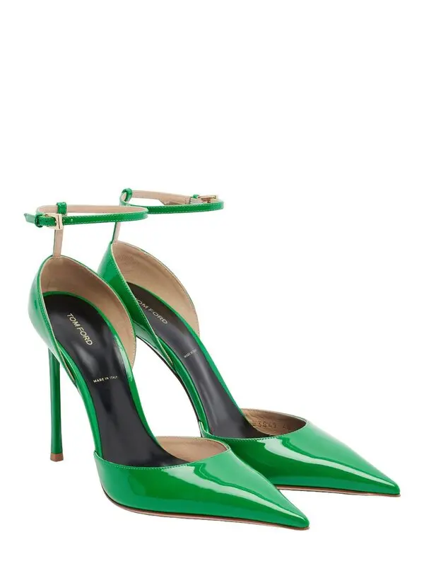 TOM FORD Vertigo Patent Leather Pumps - Green