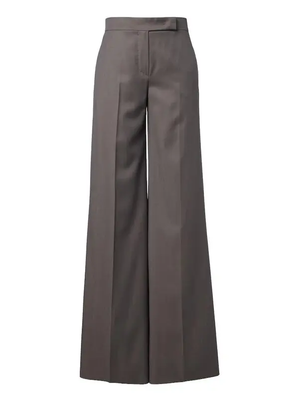 Max Mara Serio Virgin Wool Wide-leg Pants - Grey