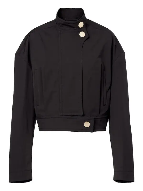 Sportmax Riviera Oversized Cotton Bomber Jacket - Black
