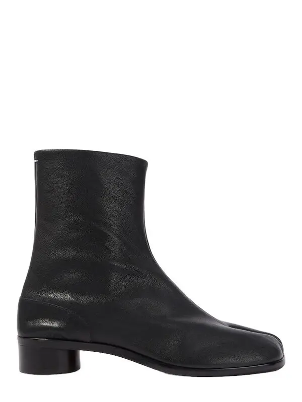 MAISON MARGIELA Tabi Leather Ankle Boots - Black