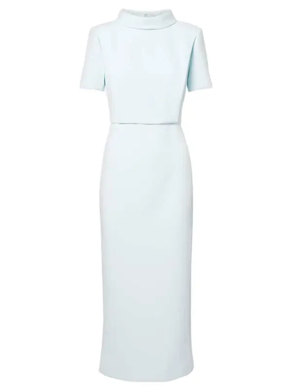 Roland Mouret Crêpe Midi Dress - Blue