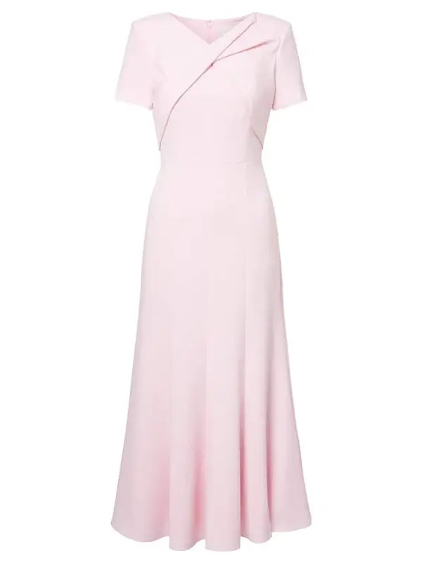 Roland Mouret Draped Cady Midi Dress - Pink
