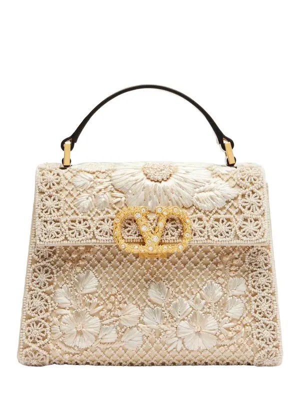 Valentino Garavani Vsling Mini Top-handle Bag - White