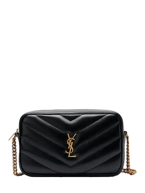Saint Laurent Loulou Quilted Leather Camera Bag - Black