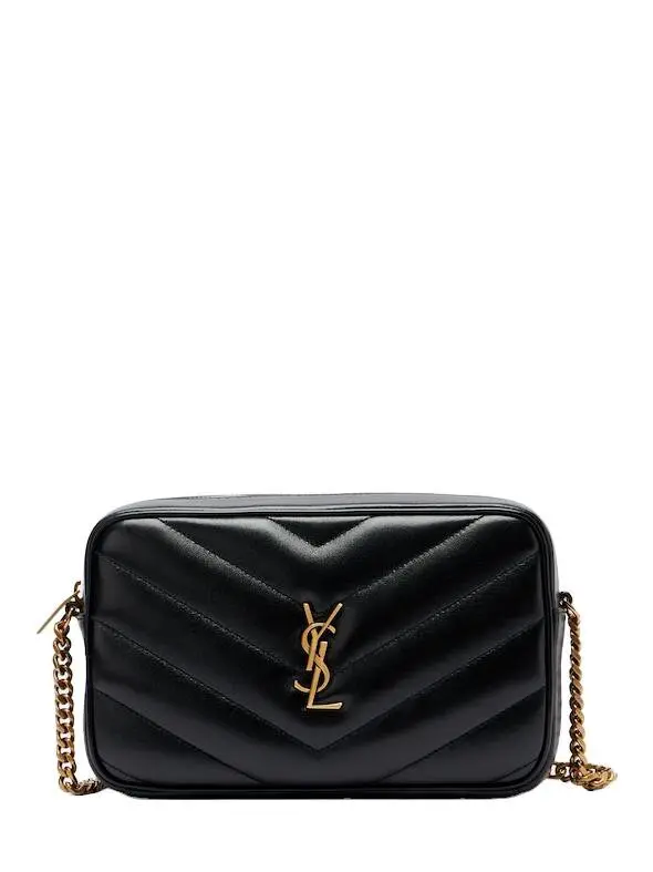 Saint Laurent Loulou Quilted Leather Camera Bag - Black