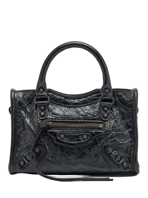 Balenciaga Le City Mini Leather Top-handle Bag - Black