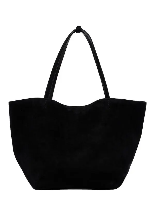 THE ROW Park Three Edge Suede Tote Bag - Black