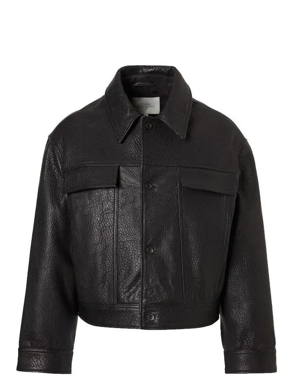 Studio Nicholson Leather Jacket - Black