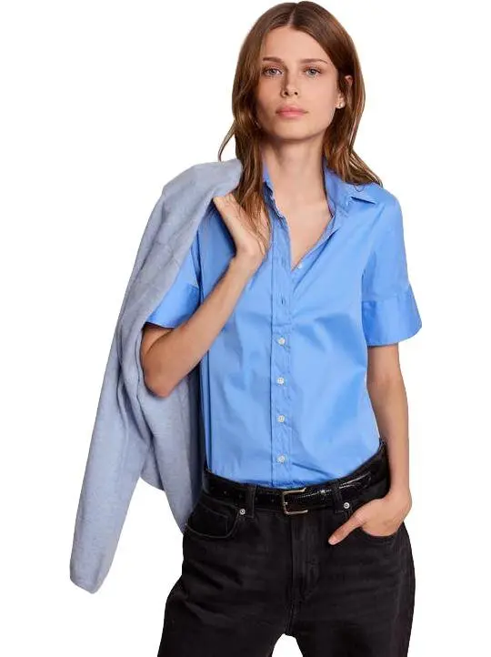 The Shirt By Rochelle Behrens The Short Sleeve Shirt - French Blue